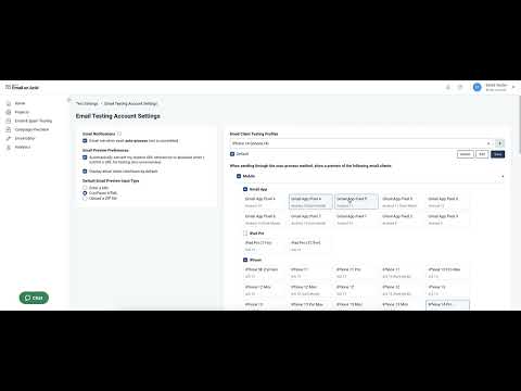 Walkthrough: Sending from an ESP / Custom Testing Profiles