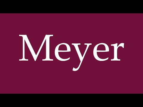 How to Pronounce ''Meyer'' Correctly in German