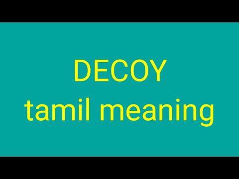 DECOY tamil meaning/sasikumar