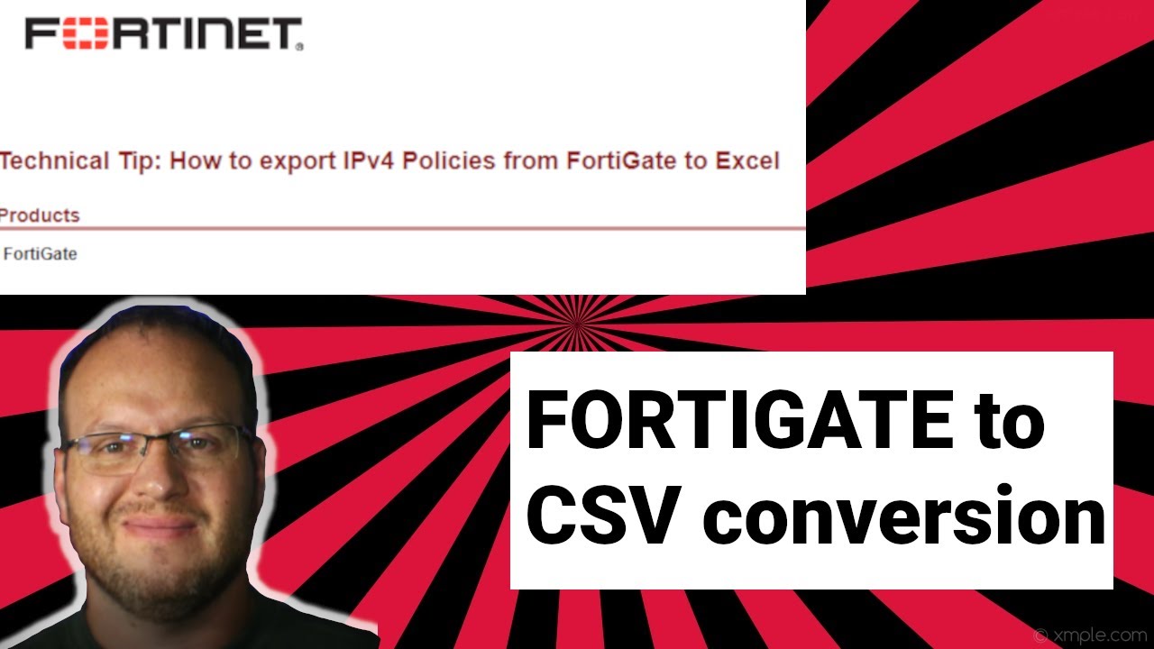 How-to export Fortigate firewall policies to Excel (CSV)