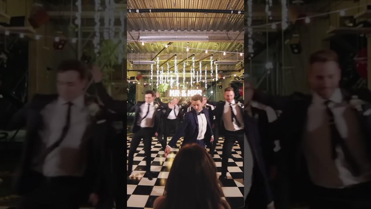 When the groomsmen dance #fun #wedding #shortvideo #groom | via amariproductions on IG