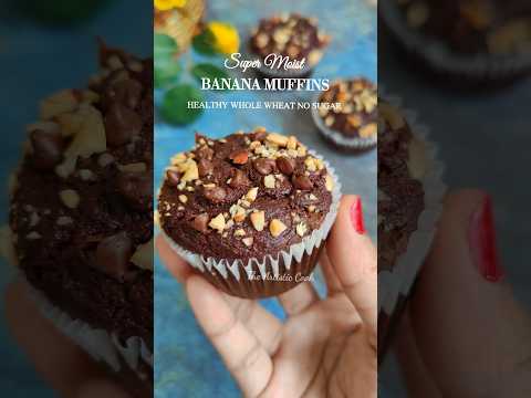 Healthy Banana Muffins | Chocolate Chip Muffins 👆😍 #shortsfeed #ytshorts #shorts #youtubeshorts