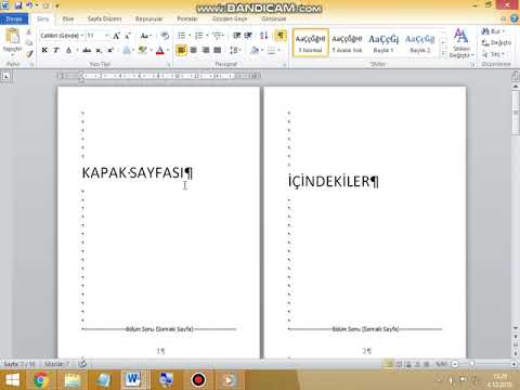 sayfa Numarası Ekleme - 2