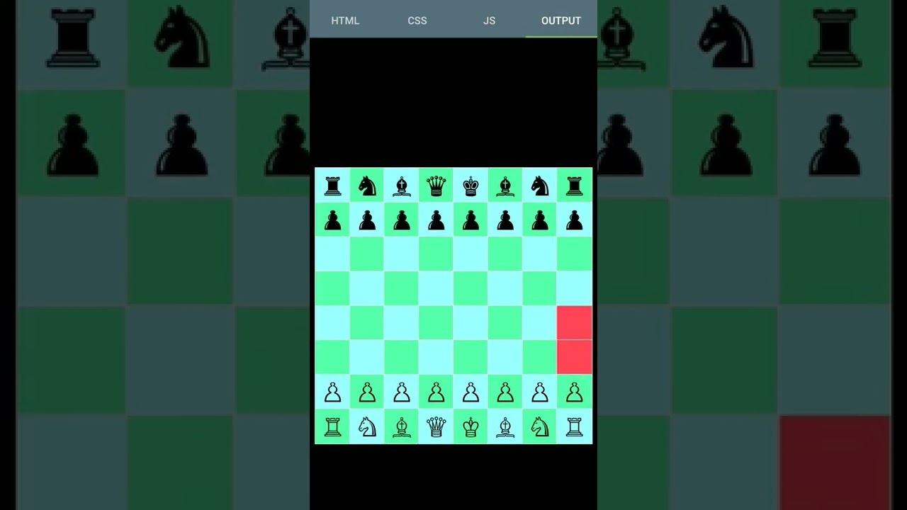 Chess Game  Using Html | Css | Js