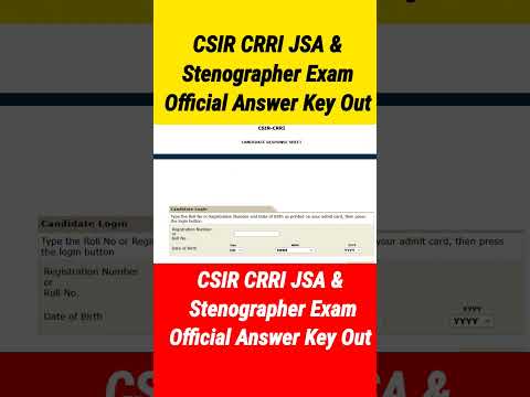 CSIR CRRI JSA cut off 2025 |CSIR CRRI JSA CUTOFF 2025 | CSIR CRRI JSA ANSWER KEY out #shorts