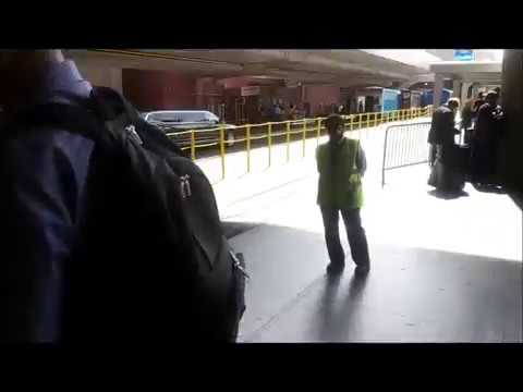 New waiting area for shuttle to car rental, McCarran airport, Las Vegas