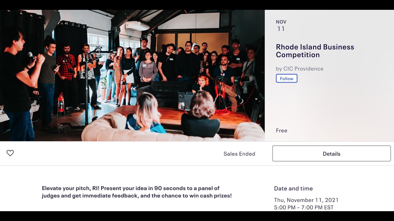 Elevator Pitch Contest: 2021-2022 Rhode Island Business Competition