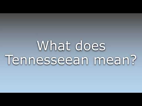 What does Tennesseean mean?