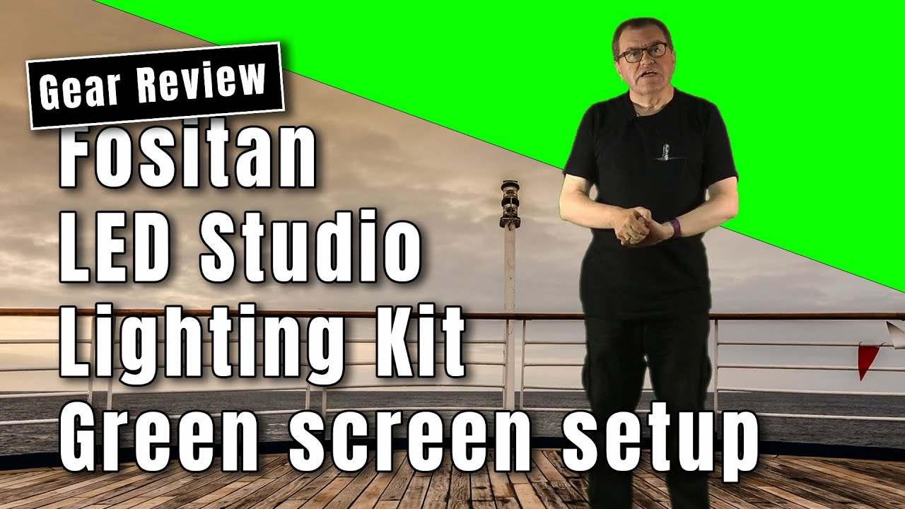 Fositan LED studio lighting kit - green screen setup