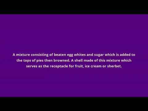 what is the meaning of meringue