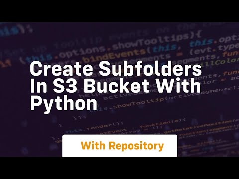 Create subfolders in s3 bucket with python