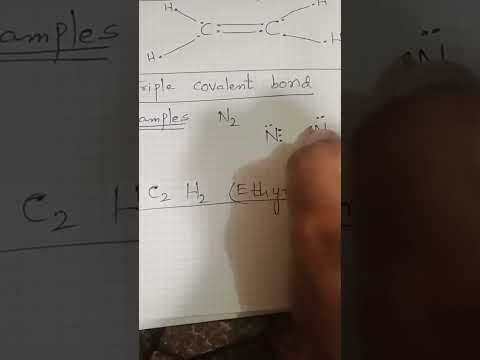 Triple Covalent bond. Example: N2 Molecule