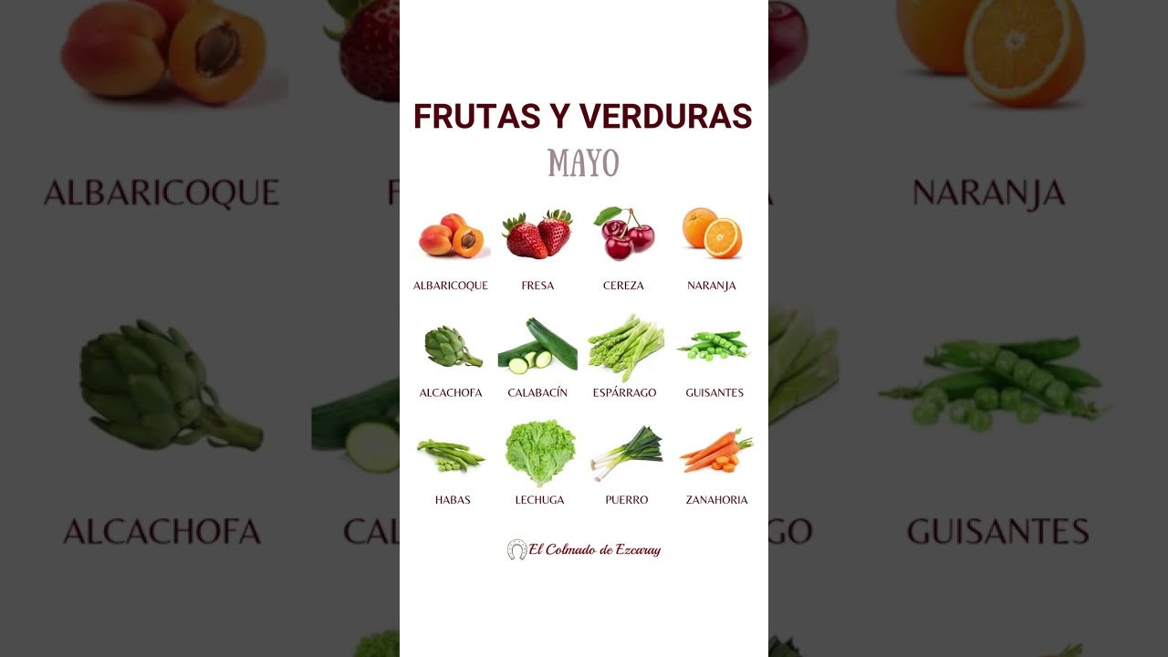 Frutas y verduras de temporada en Mayo 💚