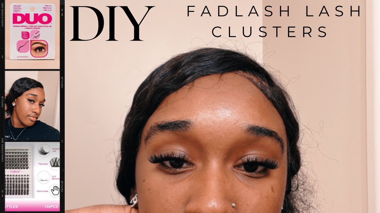 DIY Lash Extensions AT HOME | Amazon Fadlash clusters tutorial