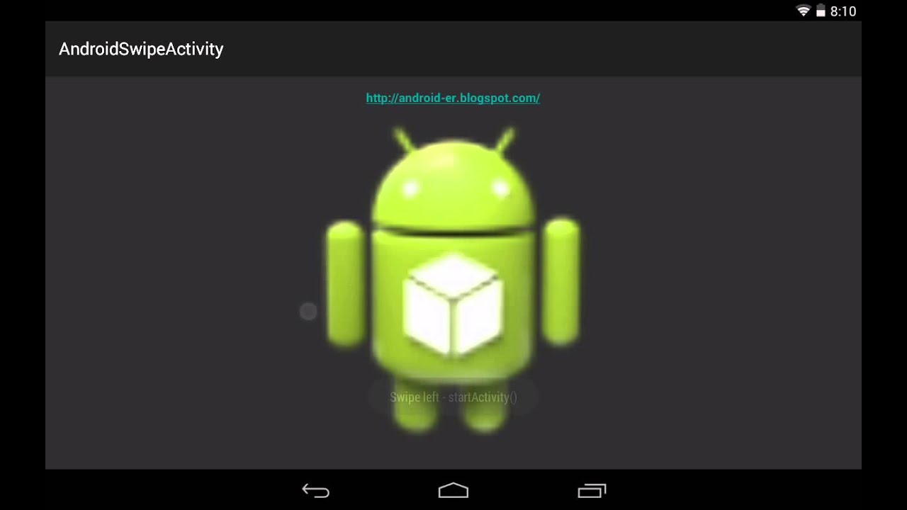 Swipe to Slide animated activity switching