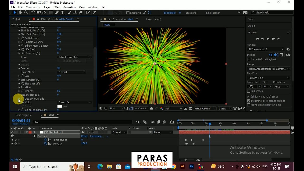 Introduction to Trapcode Particular in After Effects :Particle Explosion in After Effects