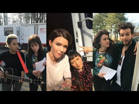 Ruby Rose | Instagram Live Stream | w/ Hana Mae Lee on Pitch Perfect 3 SET