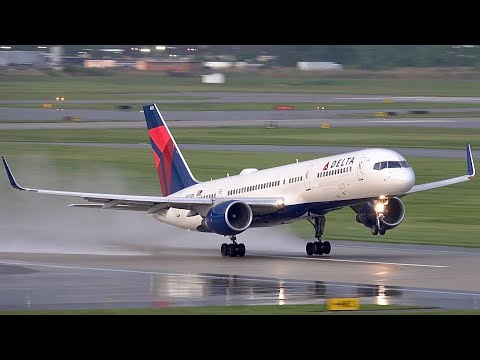 26 WET, RAPID FIRE Departures from UP CLOSE | Detroit Plane Spotting (KDTW)