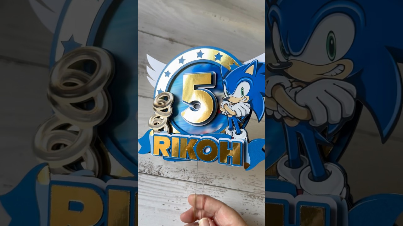 Sonic cake topper #caketoppertutorial #cricutanz #tutorial #cricutmade #cricut