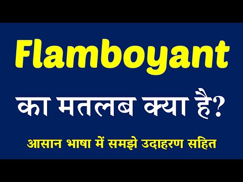 Flamboyant meaning in Hindi // Explained Flamboyant With Using Sentence