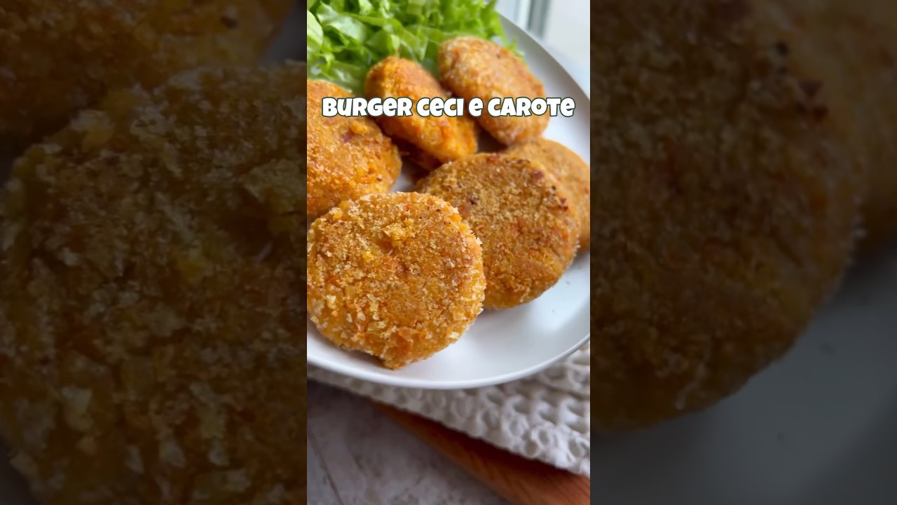 Burger ceci e carote 🥕 da provare. #ricetteveloci #ricettafacile #vegan