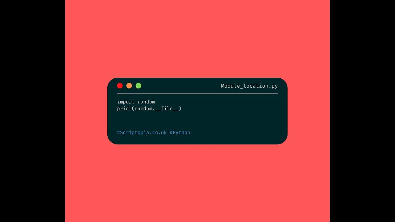 Python Modules - Get location of Python module