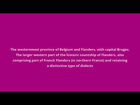 what is the meaning of West Flanders.