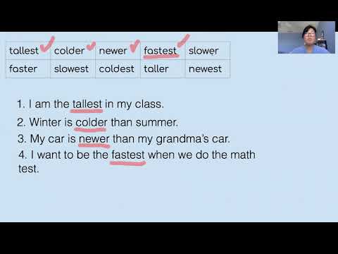 Writing sentences with Comparatives Words (end with -er or -est)