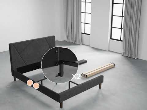 Zinus | Judy Upholstered Platform Bed Frame Assembly Instructions
