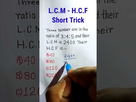 Hcf And Lcm Math Trick | LCM & HCF | Aptitude Trick | Division Trick| Math Classes RRB #shorts