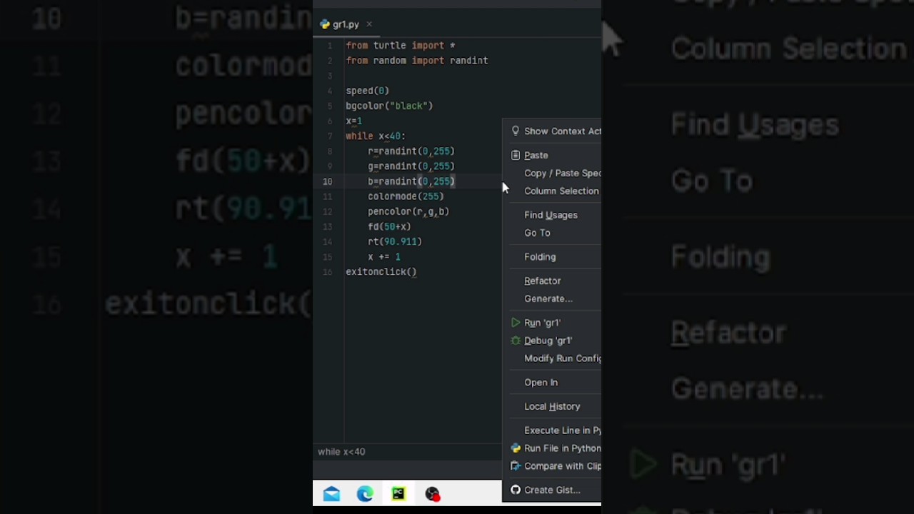 1st graphics design with python programming #shorts #ytshorts #youtubeshorts
