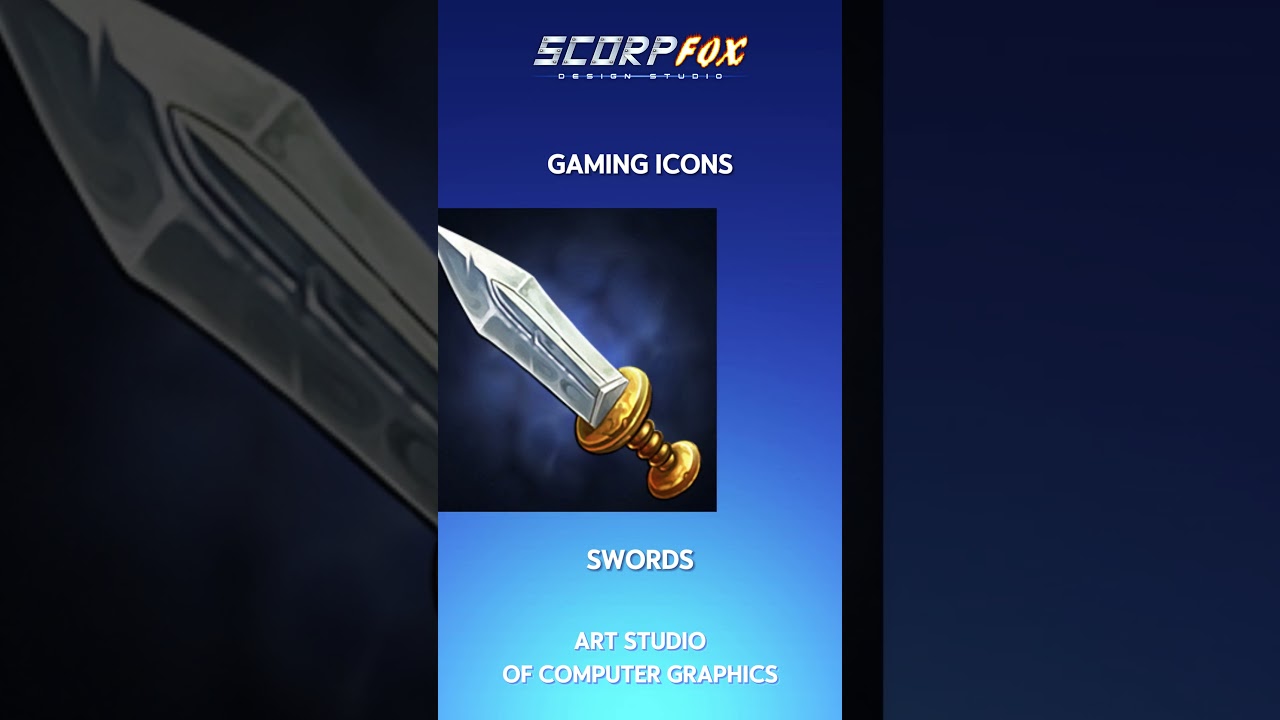 Hand-drawn game icons - swords01 #designstudio #gaming #fantasy #gamedesign #gamedev #gameicons