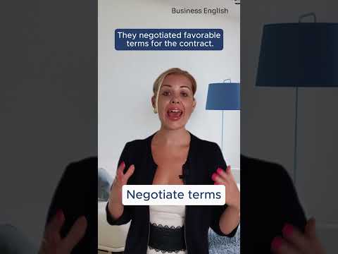 Business English. Negotiate/Agree on/Finalize TERMS. #businessenglish #learnenglish #svetafurtuna