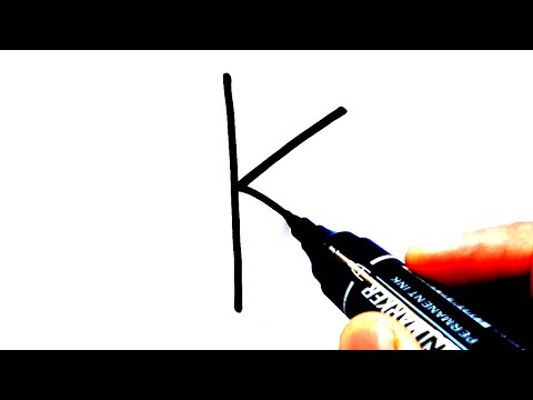 HOW TO DRAW A PLANE FROM LETTER K | CUTE AIRPLANE DRAWING