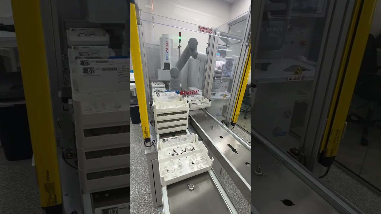 #Edging prescription lenses into a frame #MEI #lenses #opticallab #frames #optical #optometry