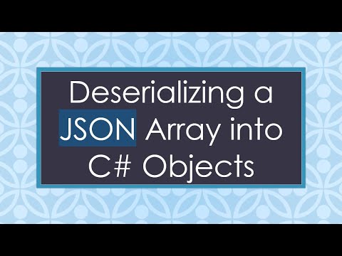 Deserializing a JSON Array into C# Objects