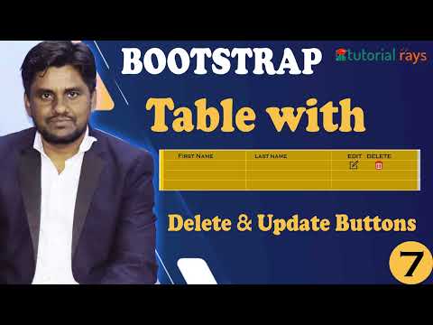 7. Bootstrap Table with Insert Update Delete buttons and icons | Bootstrap 5 Tutorials