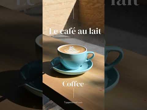 Coffee in French (milk coffee) #french #francais #shorts #shortsvideo #ytshorts #learning #trending