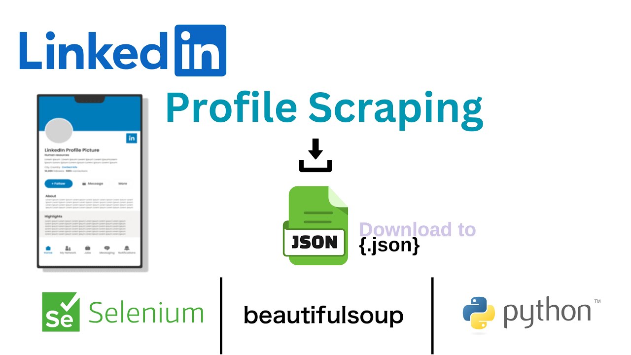 Full LinkedIn Profile Scraping in Python using Selenium and BeautifulSoup | Save Data in JSON
