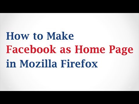 How to Make Facebook As Your Homepage in Mozilla Firefox