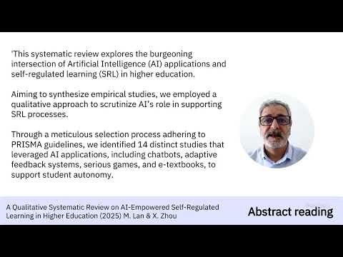 Abstract reading. A Qualitative Systematic Review on AI-Empowered Self-Regulated Learning .