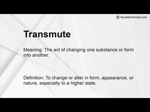 Transmute Meaning