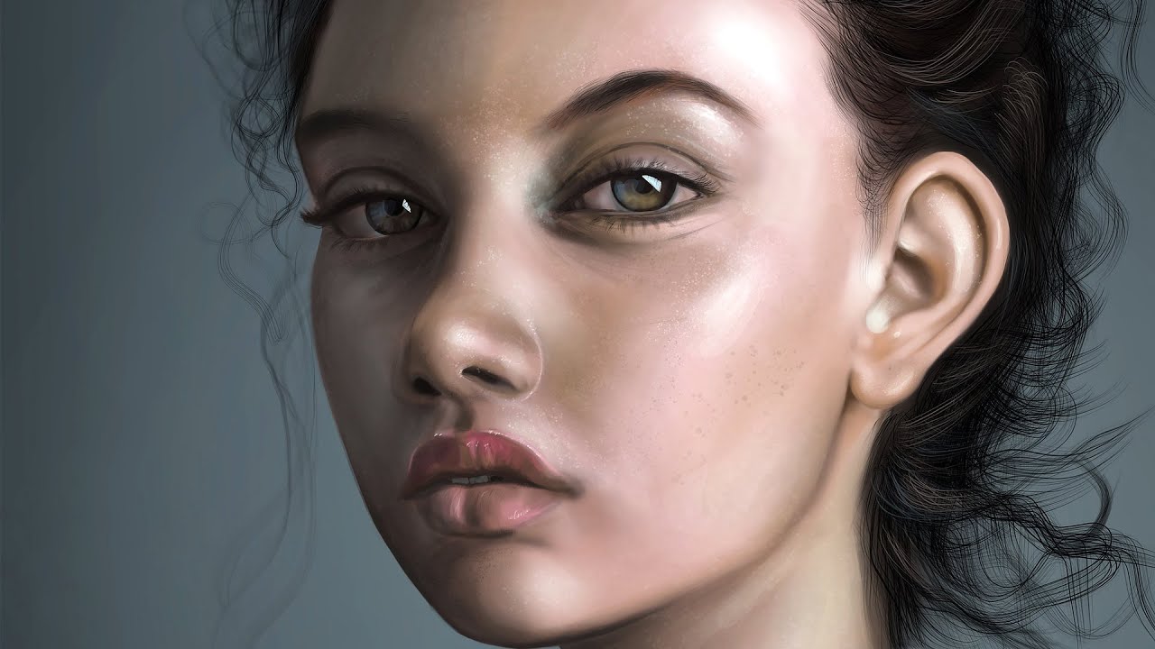 Marina Nery | Procreate Digital Portrait | Ajai Poovadan