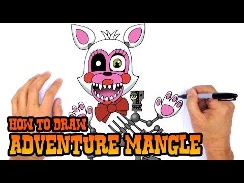 How to Draw Mangle From Five Nights at Freddys – I'm Youtuber – Follow ...