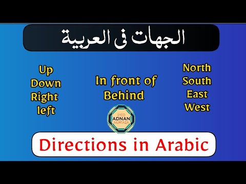 Directions in Arabic | Urdu | English North South East West Up Down Right Left Infront