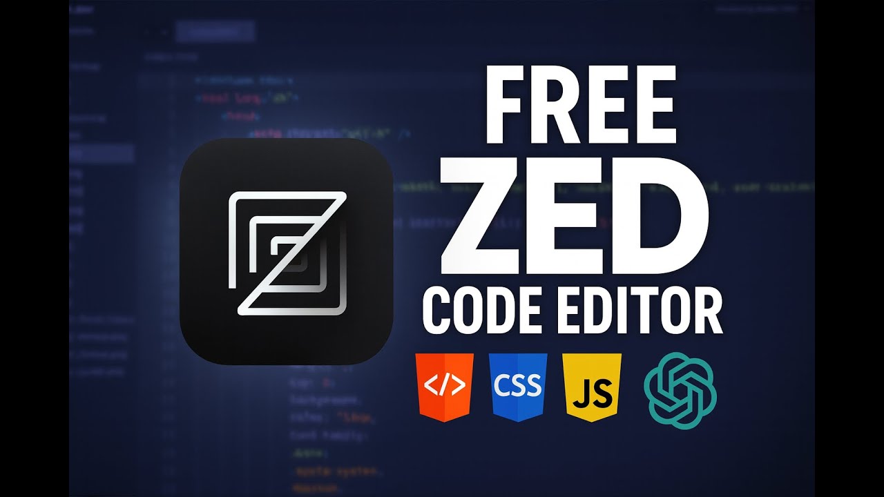 FREE Zed Code Editor / HTML, CSS, JS & ChatGPT (Tutorial)