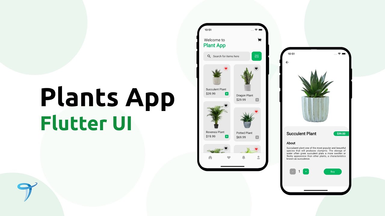 Plants App UI | Flutter UI | Speed Code | Technofolk