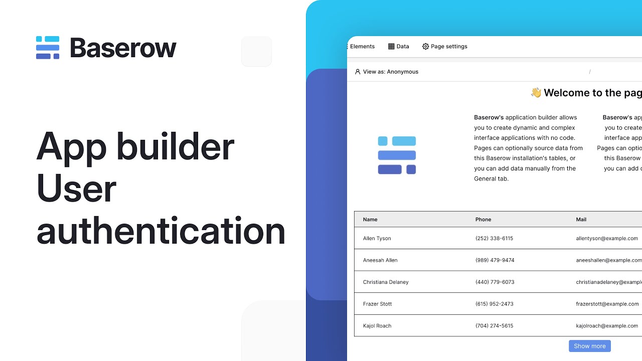 How to authenticate external users in Baserow Application Builder
