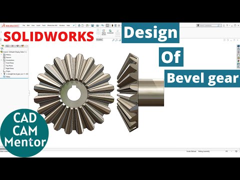 design of bevel gear in solidworks with the help of toolbox | solidworks tutorial for beginner