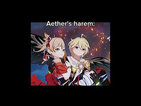 Aether's vs Lumine's harem / #genshinimpact